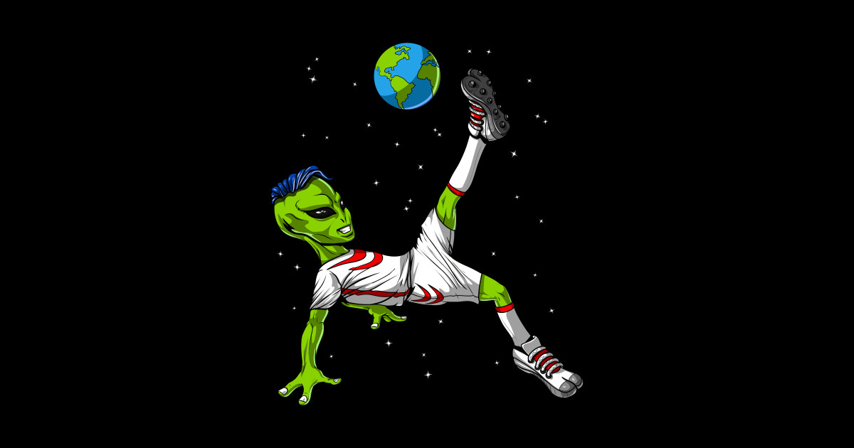 Soccer Alien - Alien Soccer - T-Shirt | TeePublic