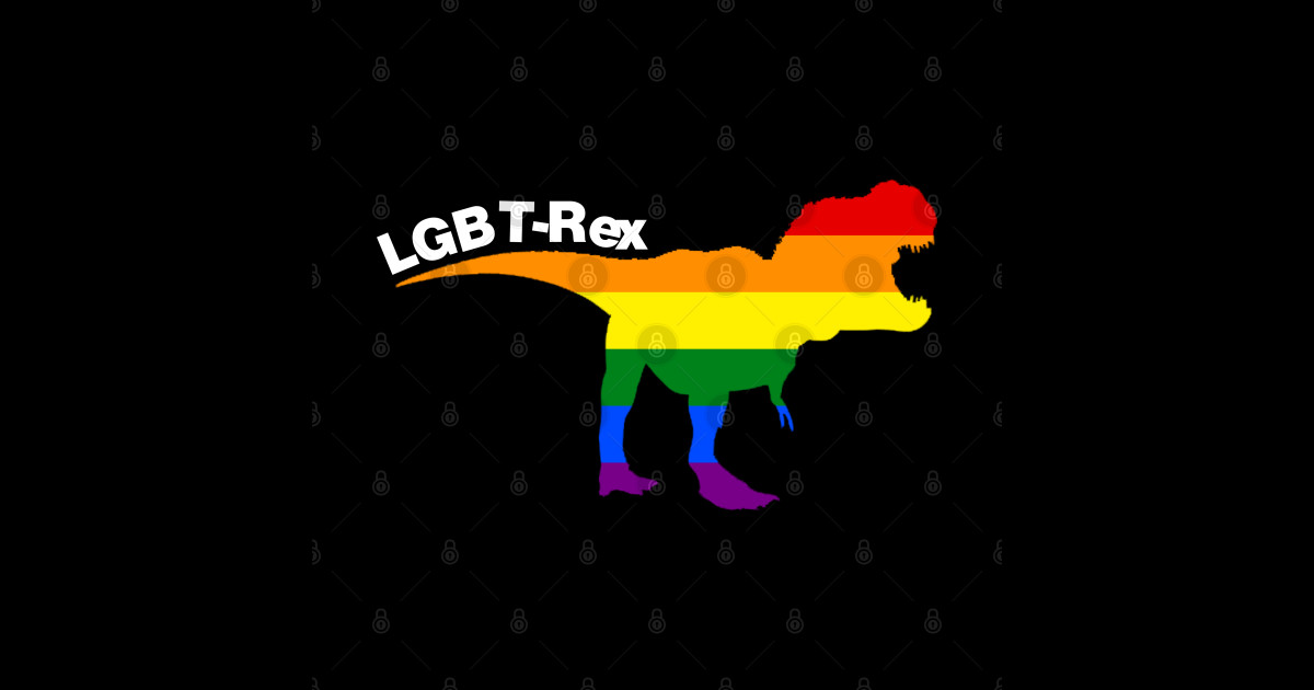 LGBT-Rex - Rainbow T-rex (Gay Pride) - Dinosaur Gay - Sticker | TeePublic