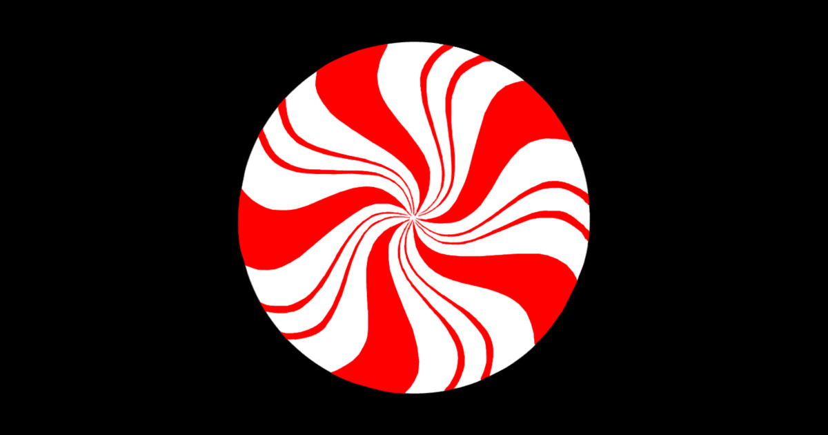 Round Peppermint Christmas Candy - Peppermint Candy - Pin | TeePublic