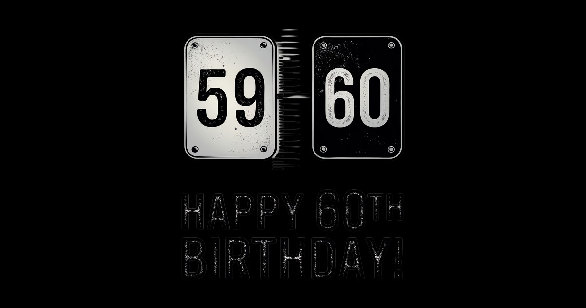 Oldometer 59-60 Years Old 60th Birthday Men Women - Oldometer 59 60 ...