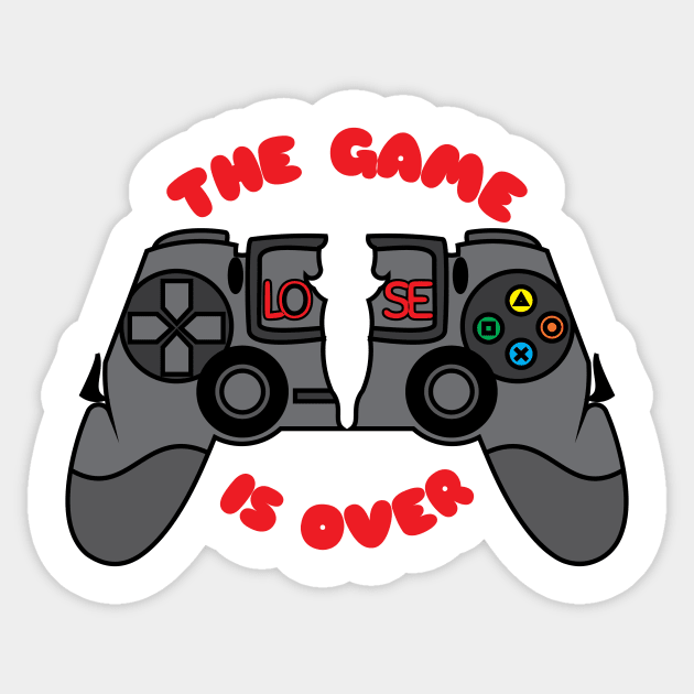 Broken controller design - Gamers - Sticker | TeePublic