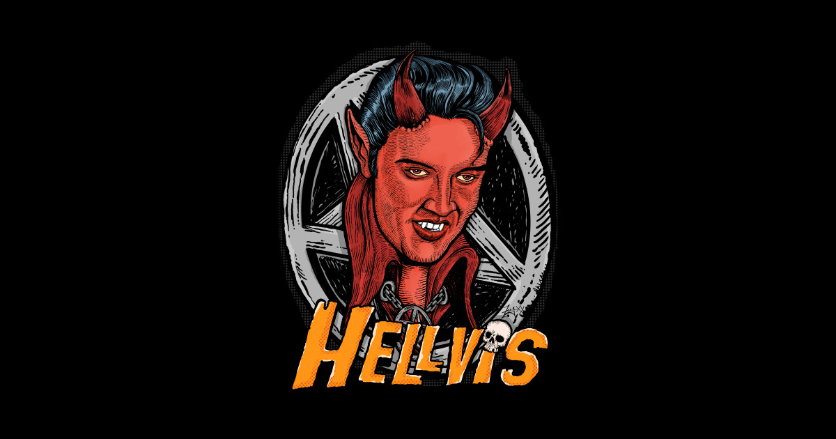 HELLVIS: Hail to the King - Pentagram - T-Shirt | TeePublic