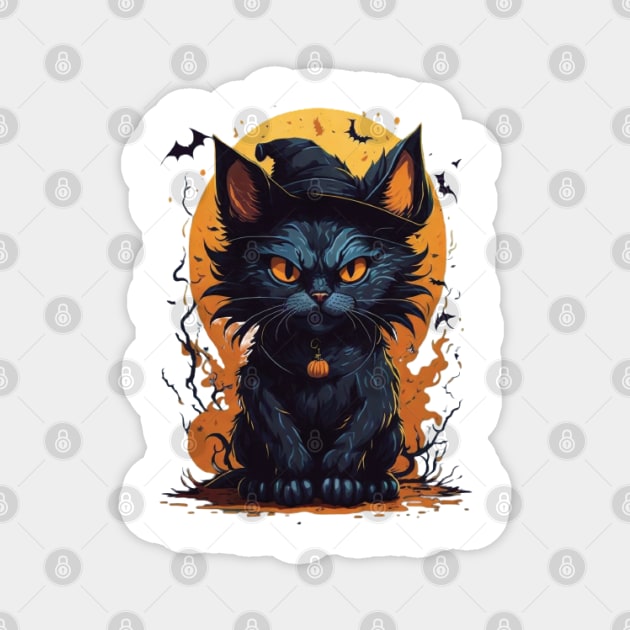 cartoon cat scary face