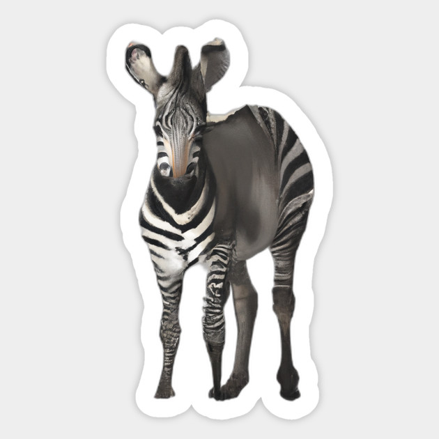 Cute Quagga Drawing - Cute Quagga - Sticker | TeePublic