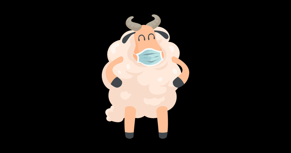 Funny Masked Sheep - Masked Sheep - Sticker | TeePublic