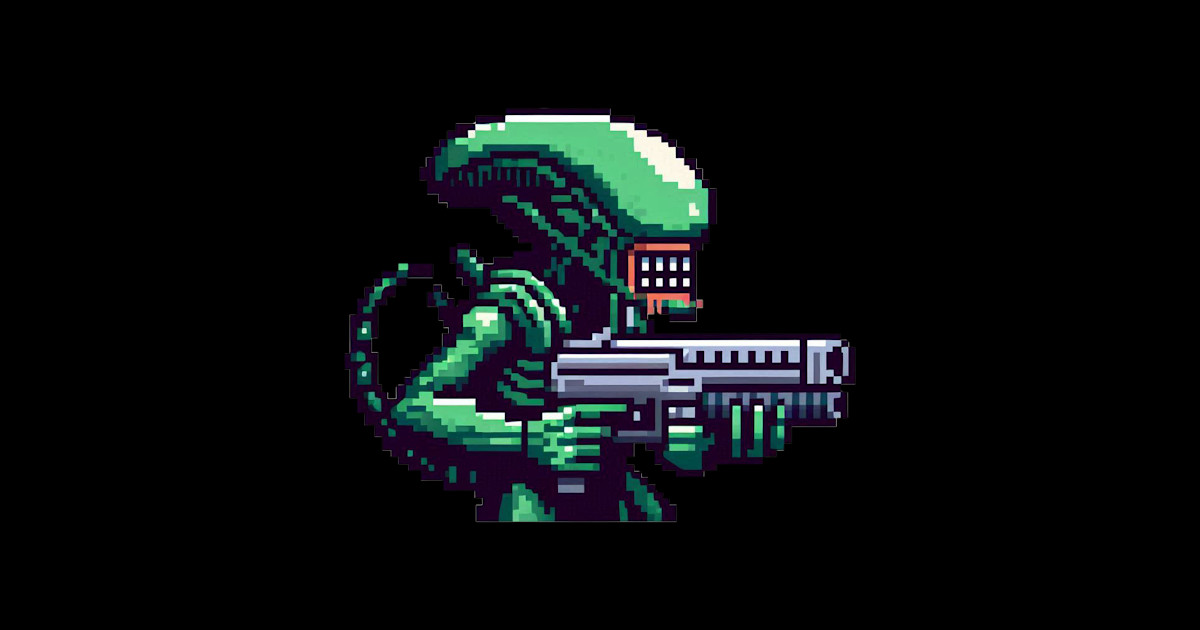 Xenomorph 8Bit Artwork - Xenomorph - Posters and Art Prints | TeePublic