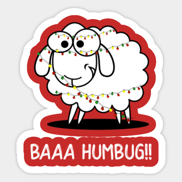 Baa Humbug Sheep Christmas Lights - Bah Humbug Merry Christmas ...