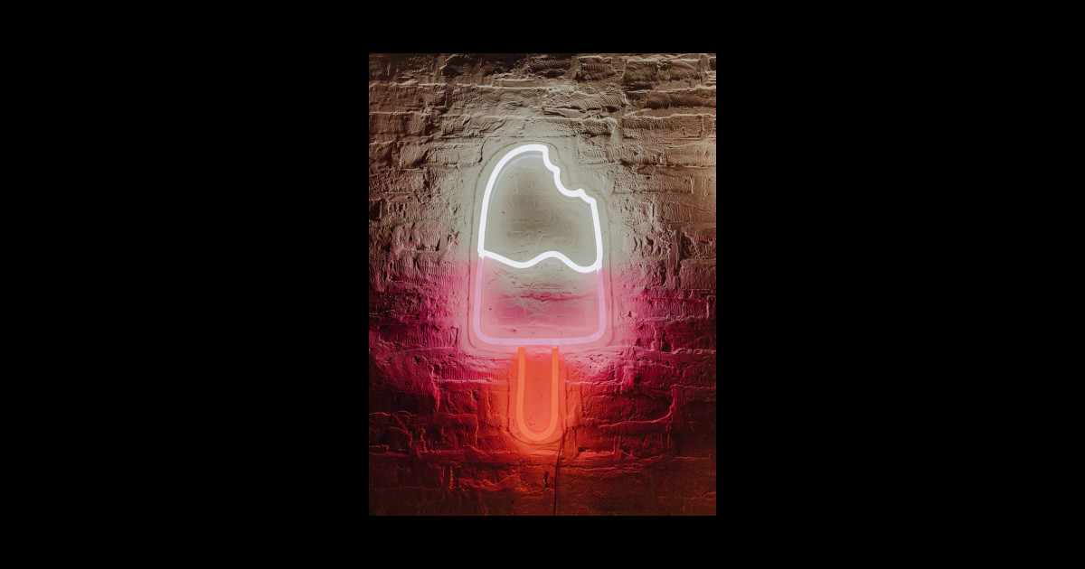 Iconic Neon Ice Lolly - Ice Lolly - Sticker | TeePublic