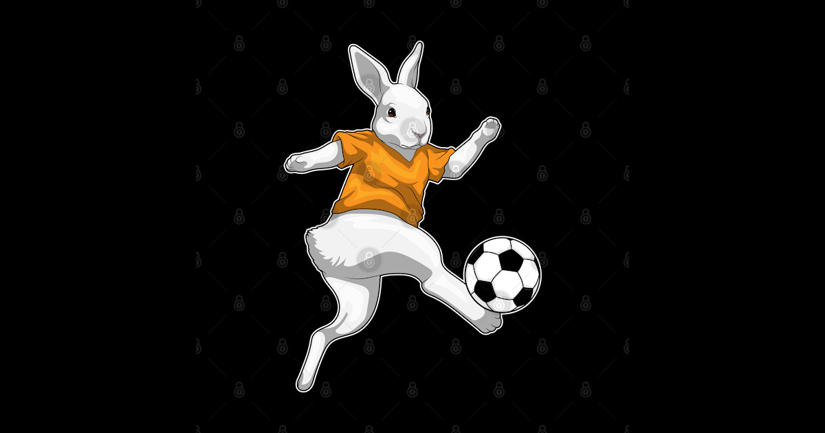 Rabbit Soccer player Soccer - Soccer - Posters and Art Prints | TeePublic