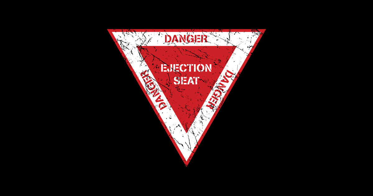 Ejection Seat Danger Warning Triangle Military Fighter Jet Aircraft ...