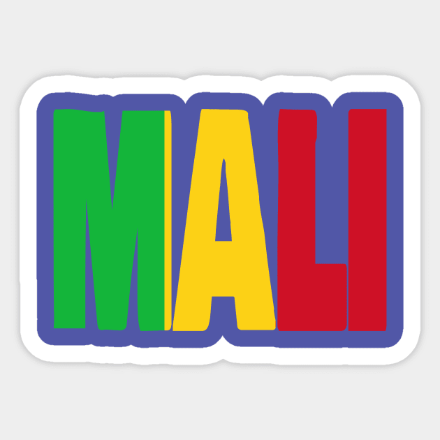 Mali flag stencil - Flag - Sticker | TeePublic