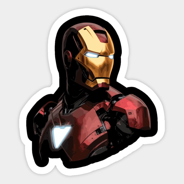 Face of Iron - Iron Man - Sticker | TeePublic