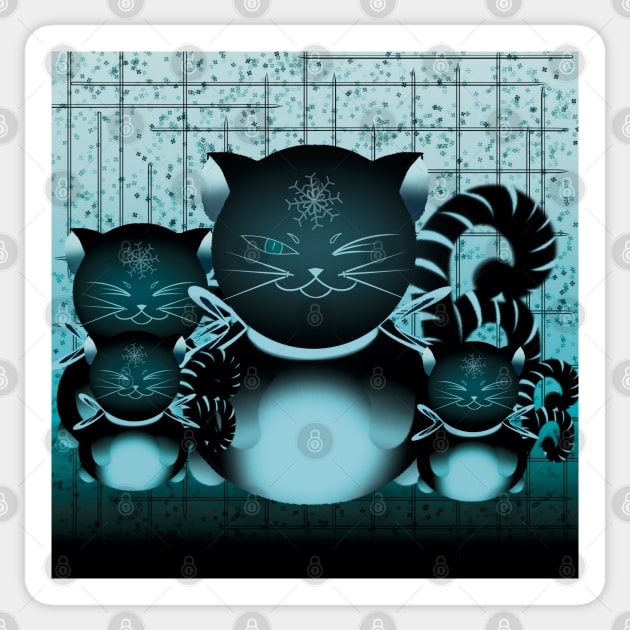 digital cats - Digital Cats - Sticker | TeePublic