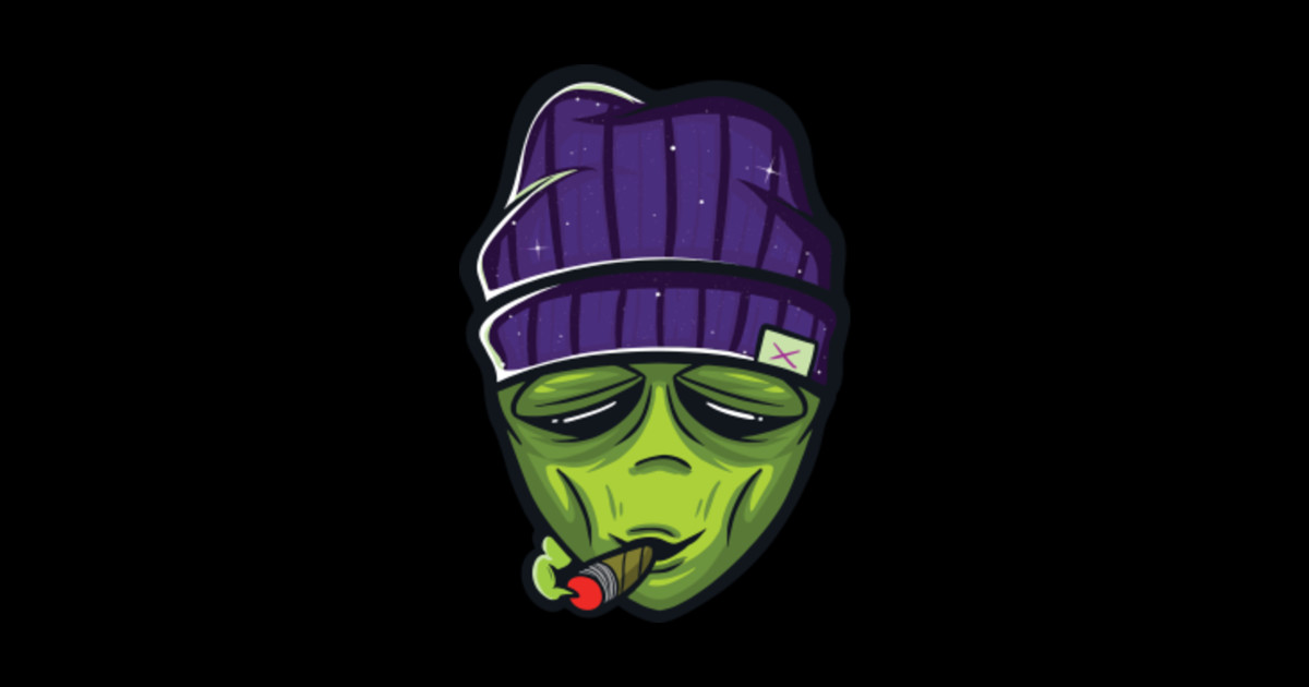 Alien Smoking Weed - Alien - Tapestry | TeePublic