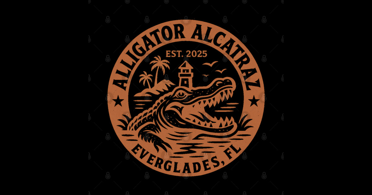 Alligator Alcatraz - Politics - Magnet | TeePublic