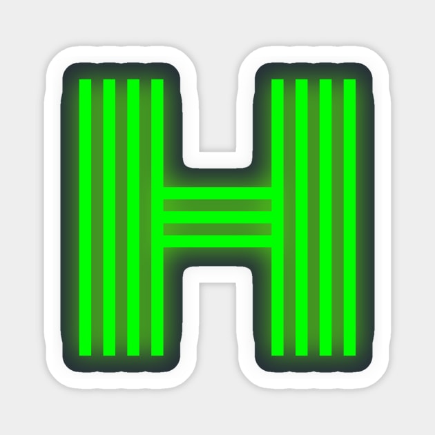 Letter H Letter Art - Letter H Letter Art - Sticker | TeePublic