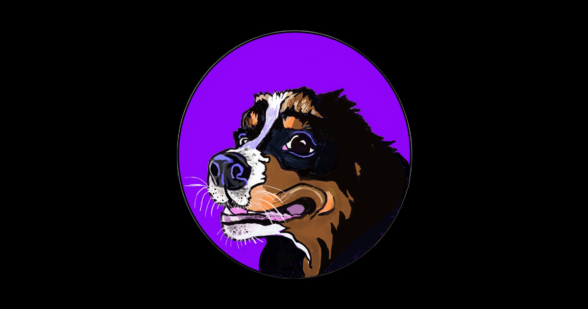 BERNER BUTTERBALL CARTOON PUPPY - Whiskers - Posters and Art Prints ...