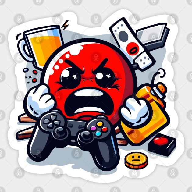 ANgry Gamer Emoji - Emoji Funny - Sticker | TeePublic