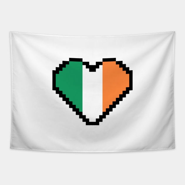 Irish Flag Pixel Art, Flag of Ireland pixel art - Irish - Tapestry ...