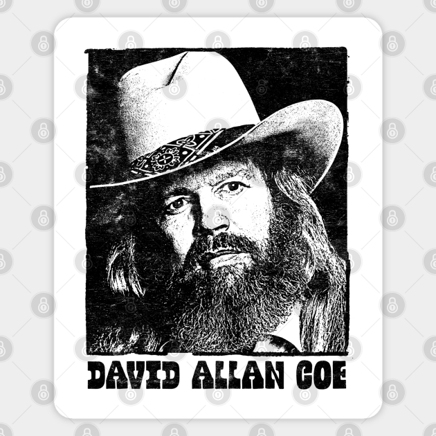 David Allan Coe / Retro Style Fan Design - David Allan Coe - Sticker ...
