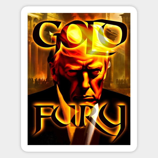 Gold Fury - Trump - Sticker | TeePublic