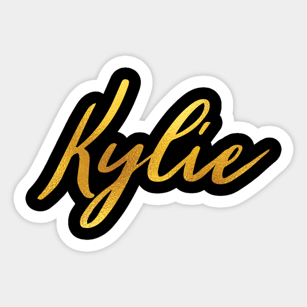Kylie Name Hand Lettering in Faux Gold Letters - Kylie - Sticker ...