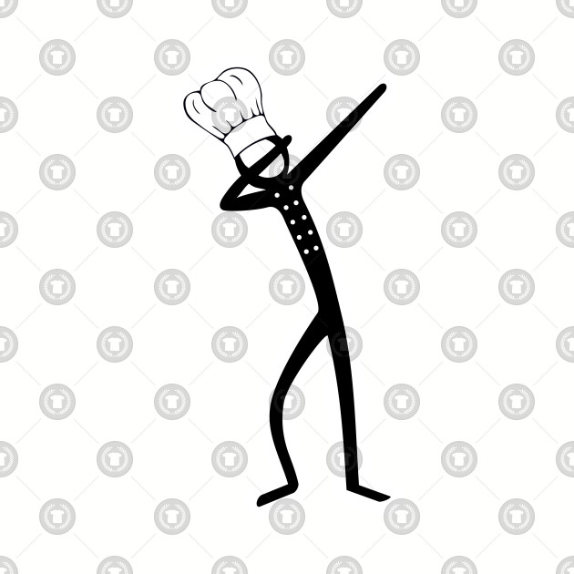 Dabbing Stick Figure - Chef Cook - Cook - T-Shirt | TeePublic