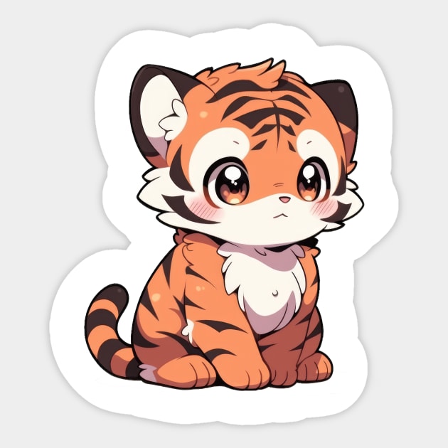 Cute little baby tiger - Animals - Sticker | TeePublic