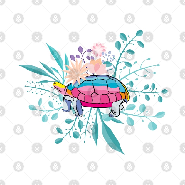 Spring Turtle - Turtle - T-Shirt | TeePublic