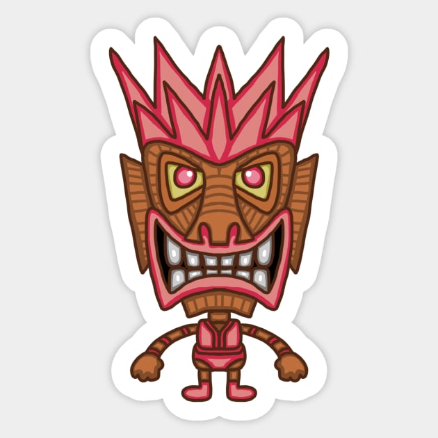 Lil Tiki Guy - Tiki Bar - Sticker | TeePublic