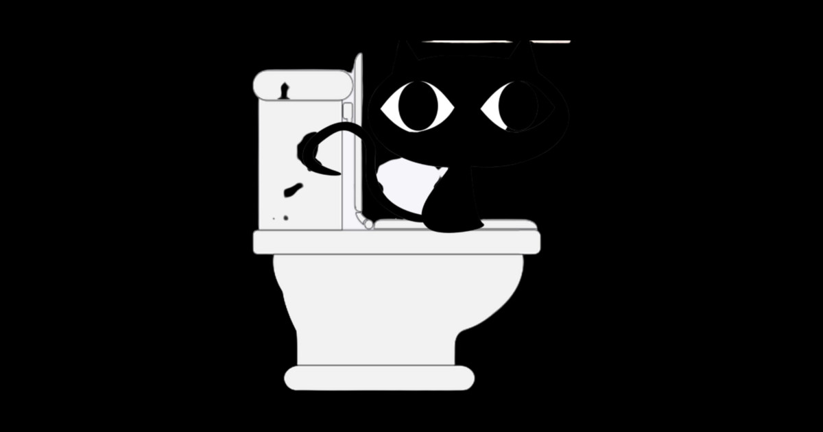 PIPI ROOM CAT - Pipi Room Cat - Sticker | TeePublic