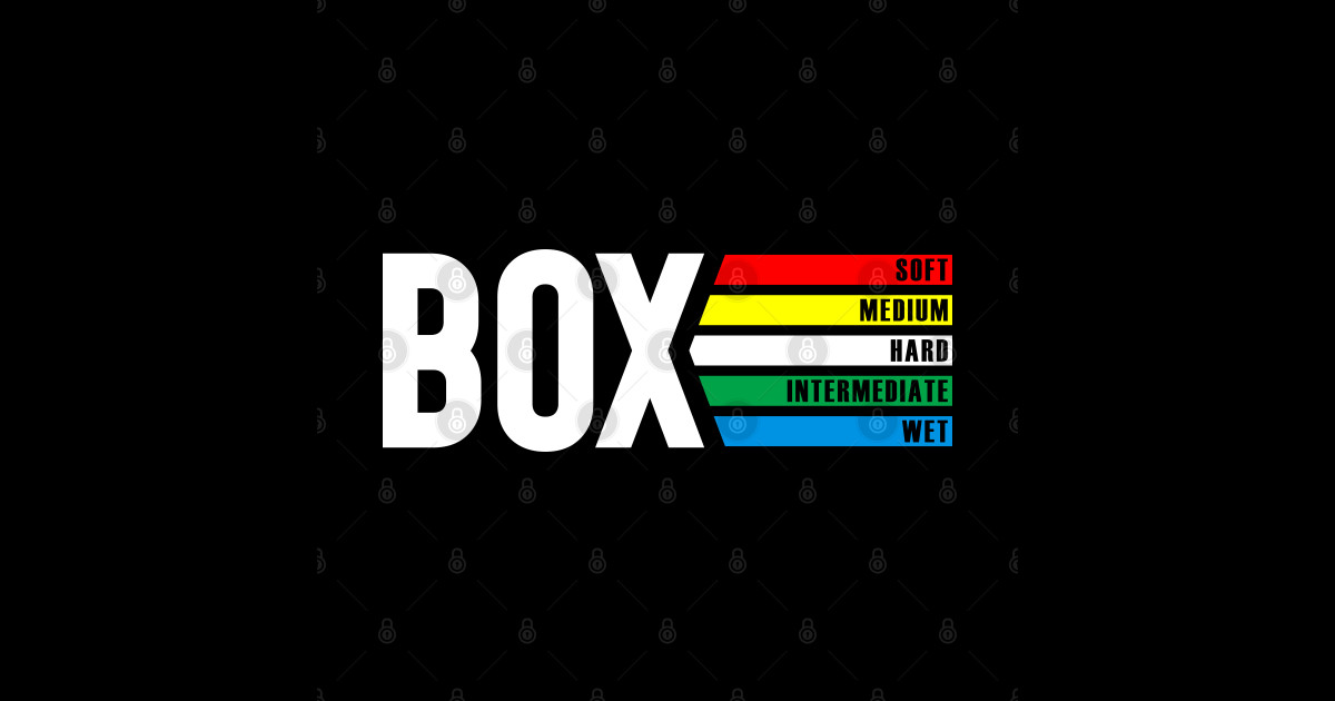 "Box" F1 Tyre Compound Design - Formula 1 - Sticker | TeePublic