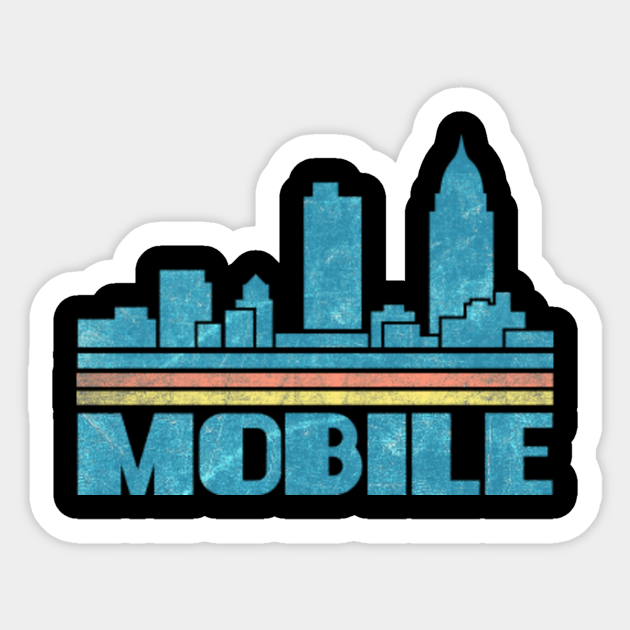 Mobile Alabama AL City Shirt Gift Skyline Cityscape Tee Souvenir ...