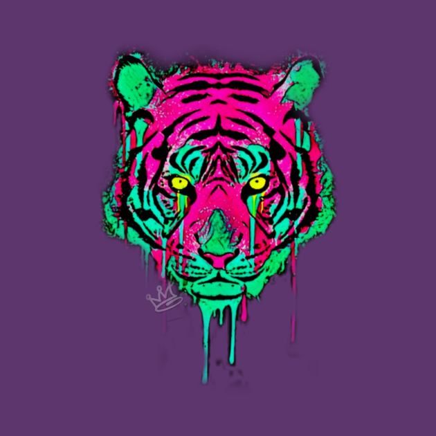 Eyes of the Tiger Dripping Graffiti - Tiger Artwork - T-Shirt | TeePublic