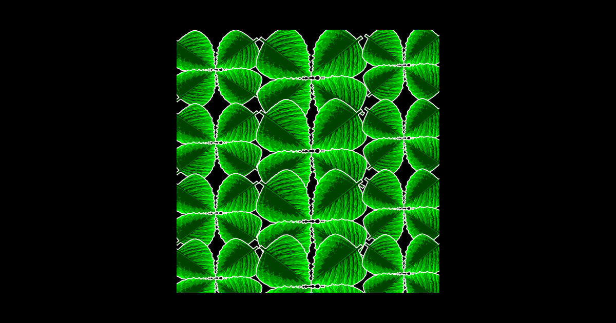 Interesting green leaf pattern. - Leaves Pettern - Sticker | TeePublic