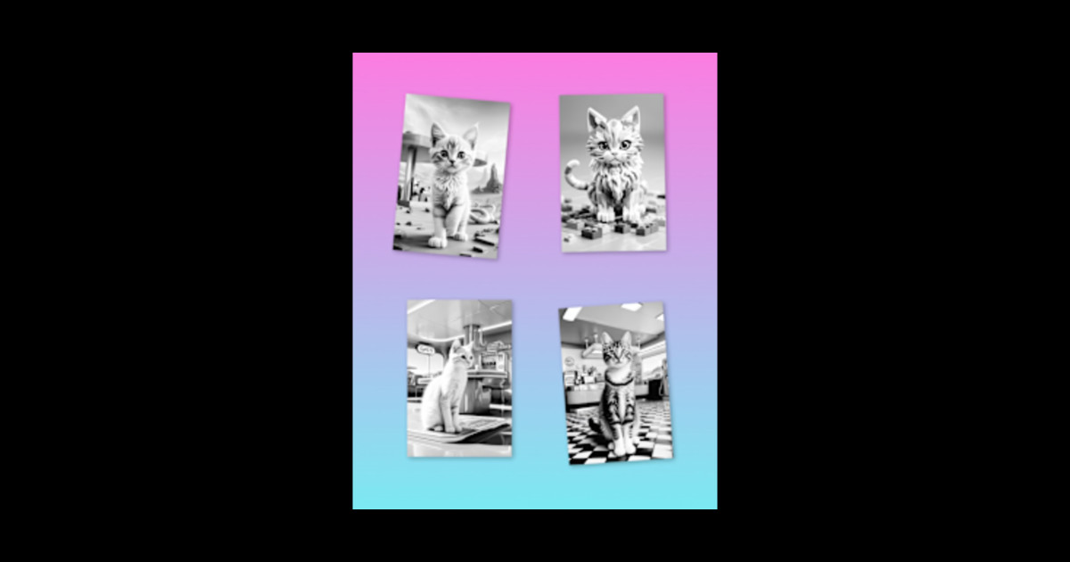 Collage de chat - Zedge - Sticker | TeePublic