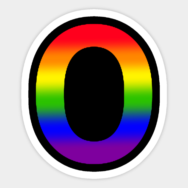 Rainbow Letter O - Rainbow - Sticker | TeePublic