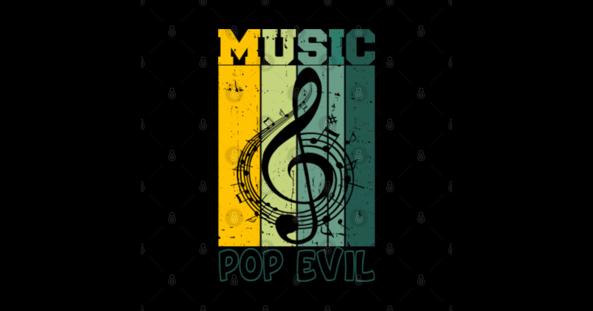 Pop Evil | Vintage Musical Note - Pop Evil - Posters and Art Prints ...