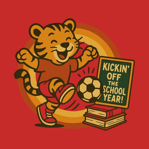 Kickin’ Off the School Year Cute Tiger Soccer - Backtoschool - T-Shirt ...