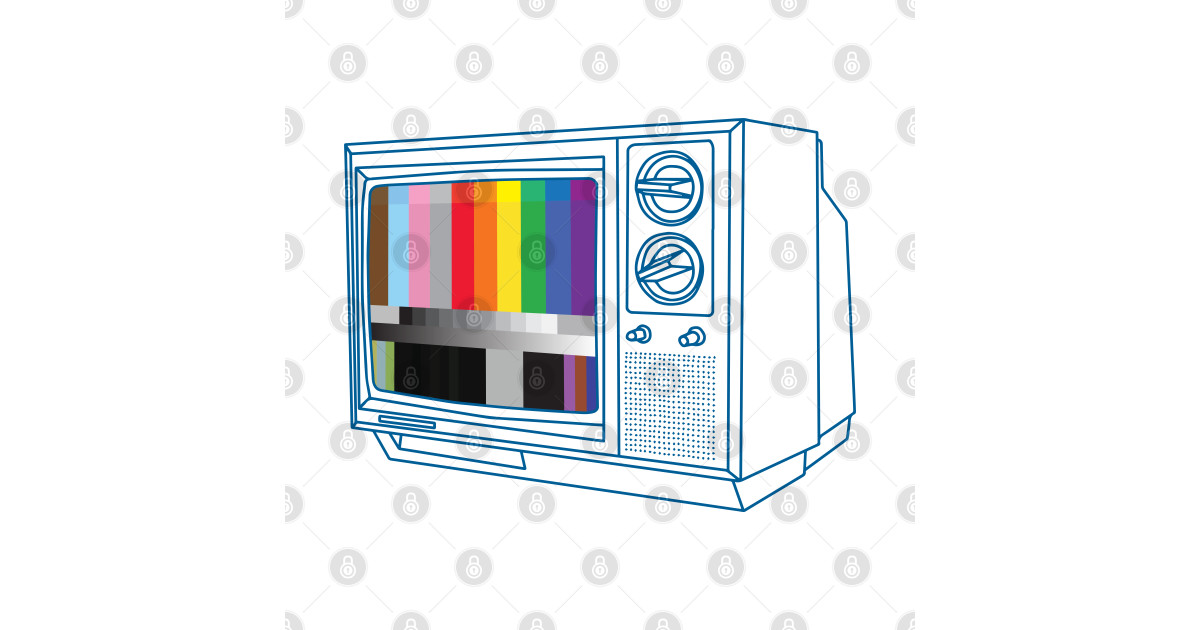Queer vintage TV test pattern - Queer Pride - T-Shirt | TeePublic