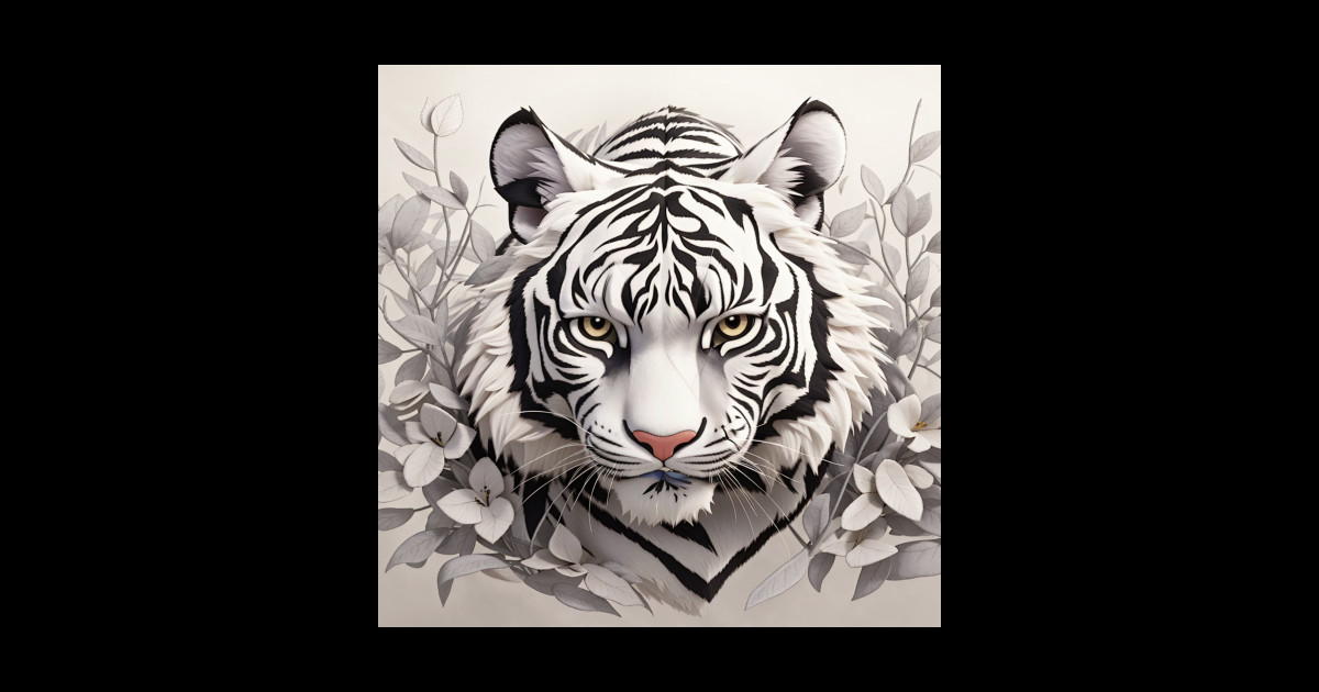 Mystic Snow Tiger - White Tiger Design - White Tiger - Posters and Art ...