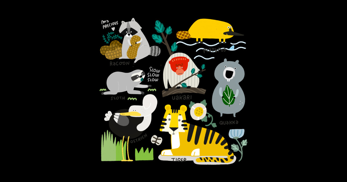 Cute Animal Friends 3 - Wildlife - Sticker | TeePublic