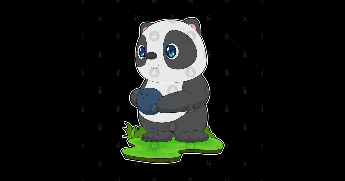 Panda Bowling Bowling ball - Bowling - Sticker | TeePublic