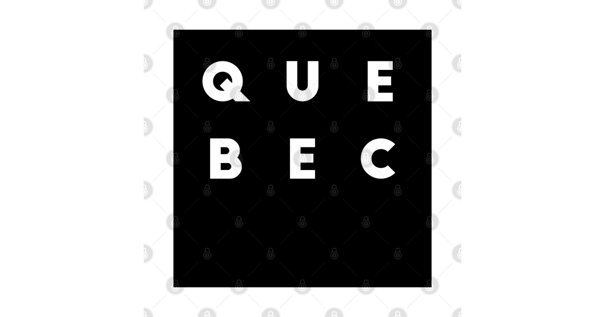 Quebec | Black square, white letters | Canada - Quebec - T-Shirt ...