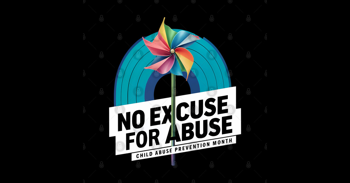 No-Excuse For Abuse Child Abuse Month - No Excuse For Abuse - Sticker ...
