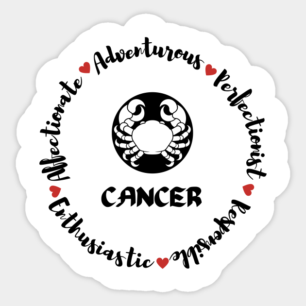 Cancer ♋🦀 Zodiac Sign Astrology - Zodiac Signs - Sticker | TeePublic