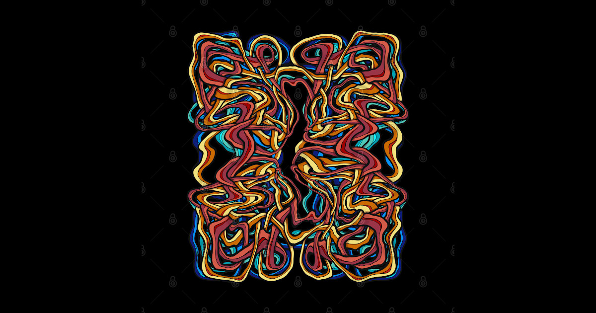 Graffiti style intertwined flowing lines - Graffiti Lines - Sticker ...