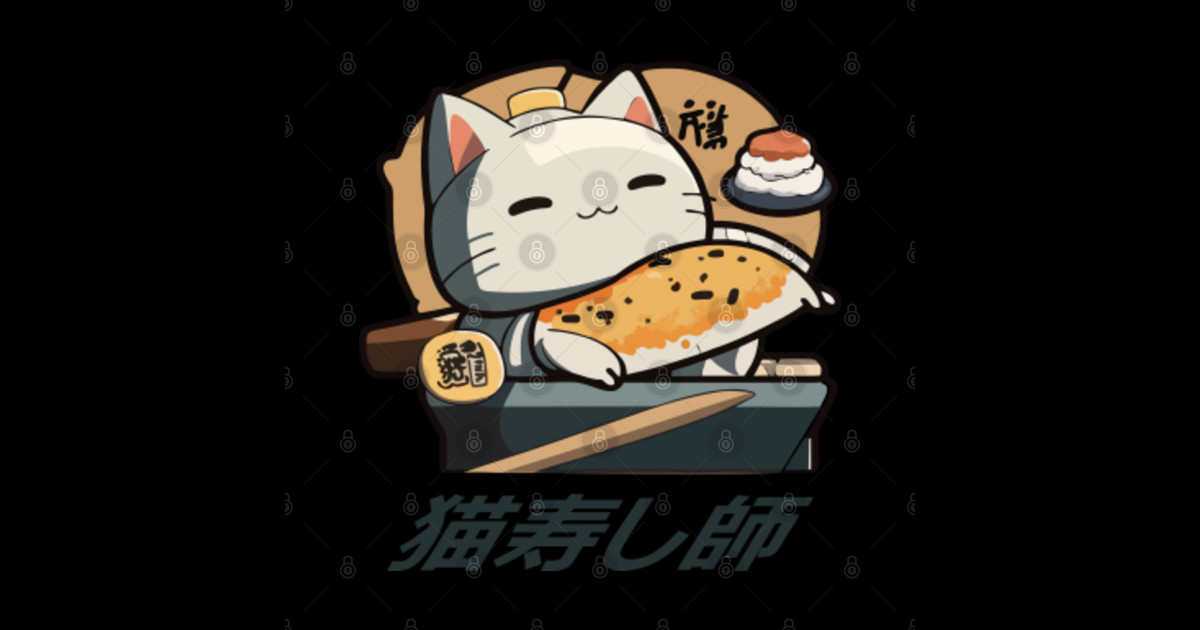 16 cute cat sushi chef neko sushi master - Cute Cat Sushi Chef ...