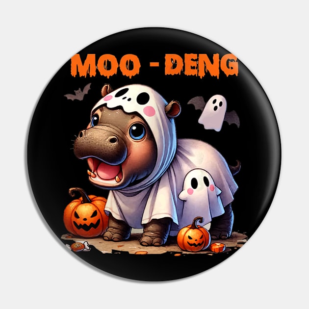 MOO DENG HALLOWEEN Funny Moo Deng Costume Ghost Pumpkin Bath Gift For ...
