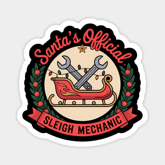Santa's Sleigh Mechanic Funny Christmas Mechanic - Funny Christmas ...